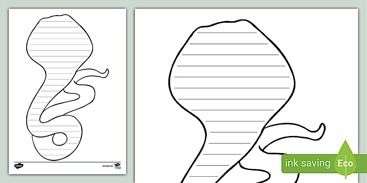 Cobra Writing Template (Hecho por educadores) - Twinkl