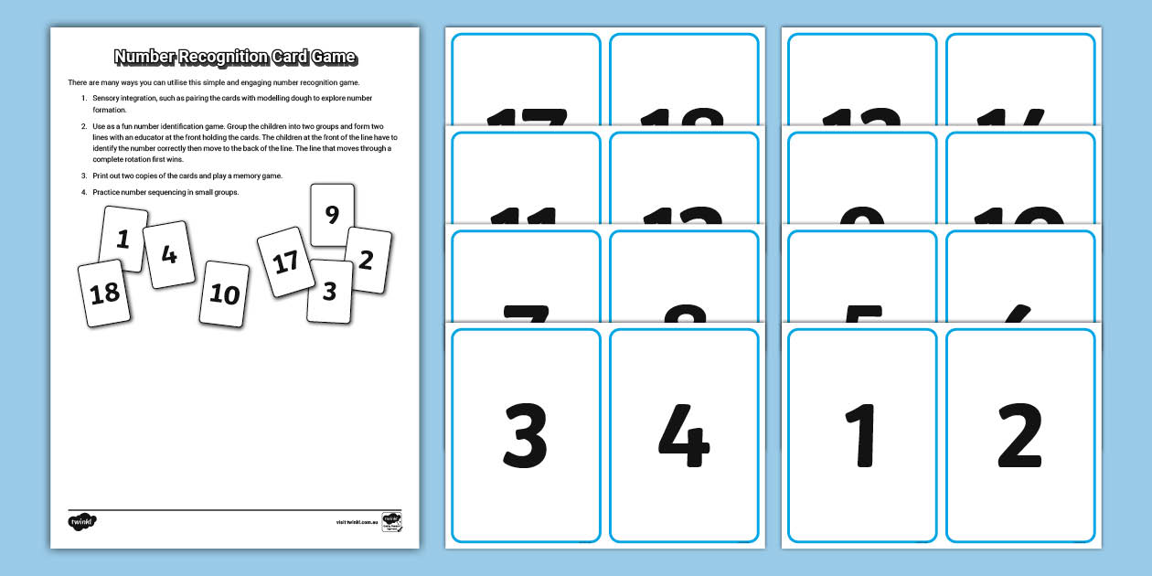 Number Recognition Card Game (teacher made) - Twinkl