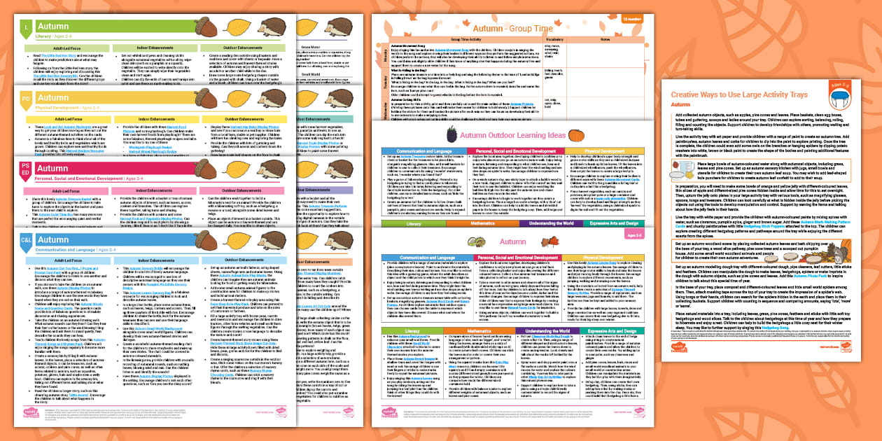 EYFS Ages 2-3 Autumn Bumper Planning Pack (teacher made)
