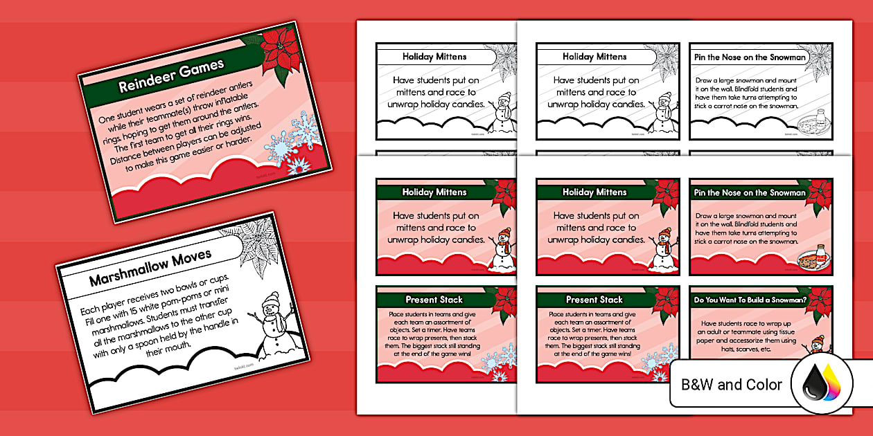 Christmas Game Cards | Resource | Twinkl USA (teacher made)