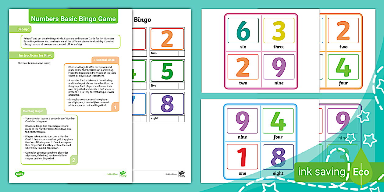 Numbers Basic Bingo Game (Hecho por educadores) - Twinkl