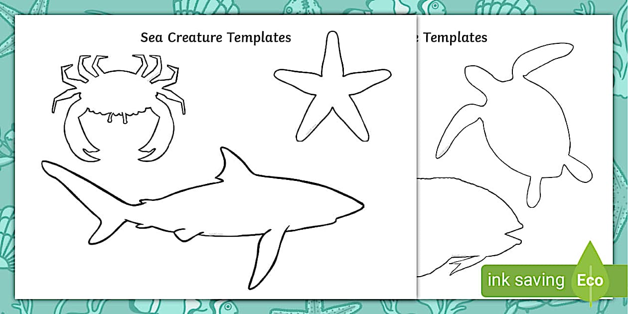 Ocean Animal Printables | Cut-Out Sea Creature Templates