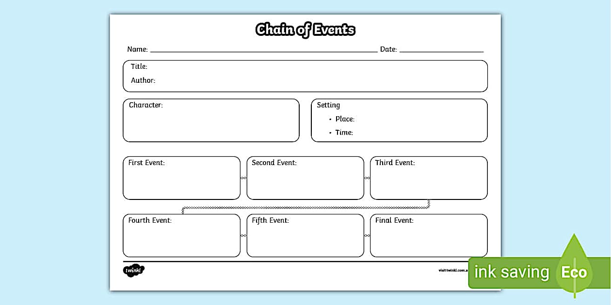 Story Chain Template | Twinkl (teacher made) - Twinkl