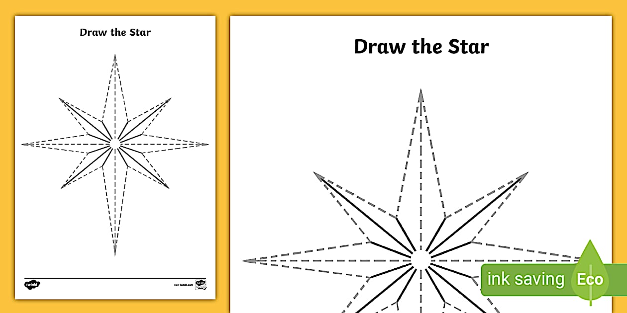 Draw the Star Pencil Control Activity | Twinkl - Twinkl