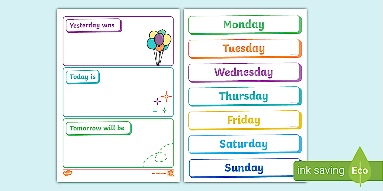 Yesterday, Today, Tomorrow Visual Support