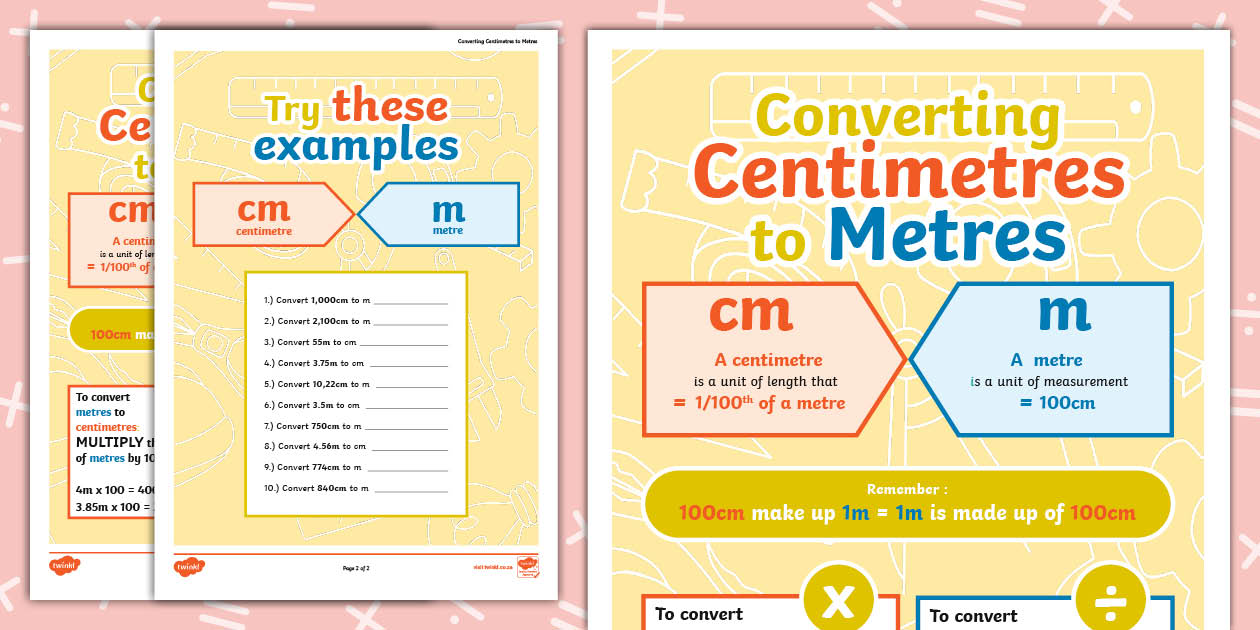 Grade 4 Maths - Converting Centimetres to Metres - Twinkl
