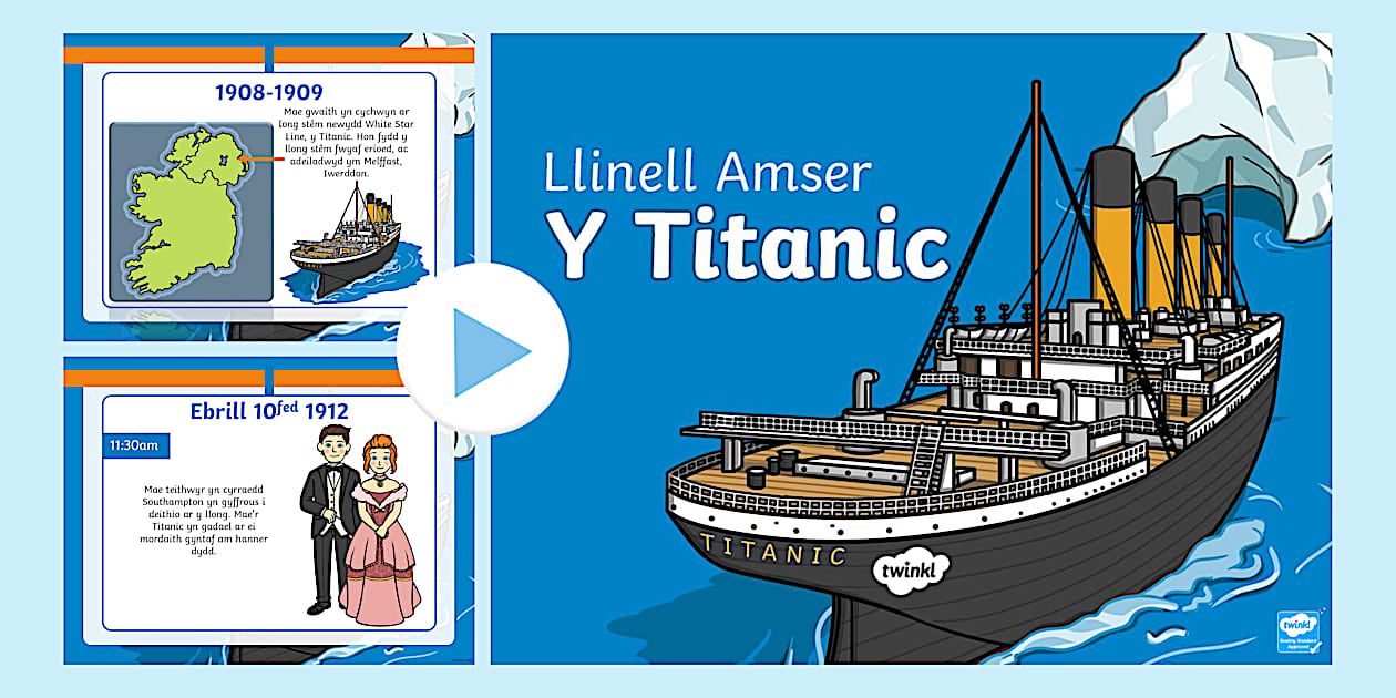 Pŵerbwynt Llinell Amser Y Titanic (teacher made) - Twinkl