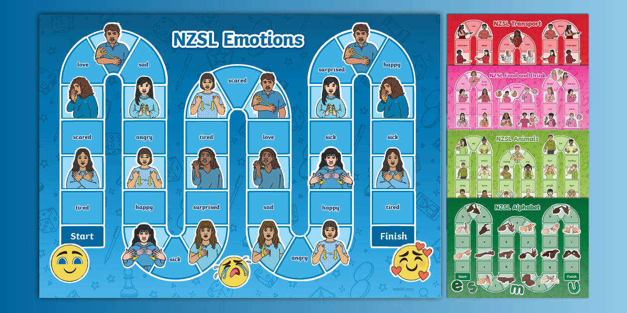NZSL Board Game Pack (Hecho por educadores) - Twinkl
