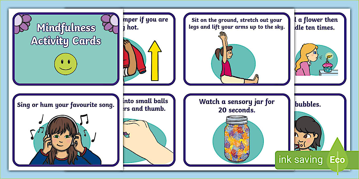 Mindfulness Strategy Cards Pack (teacher made) - Twinkl