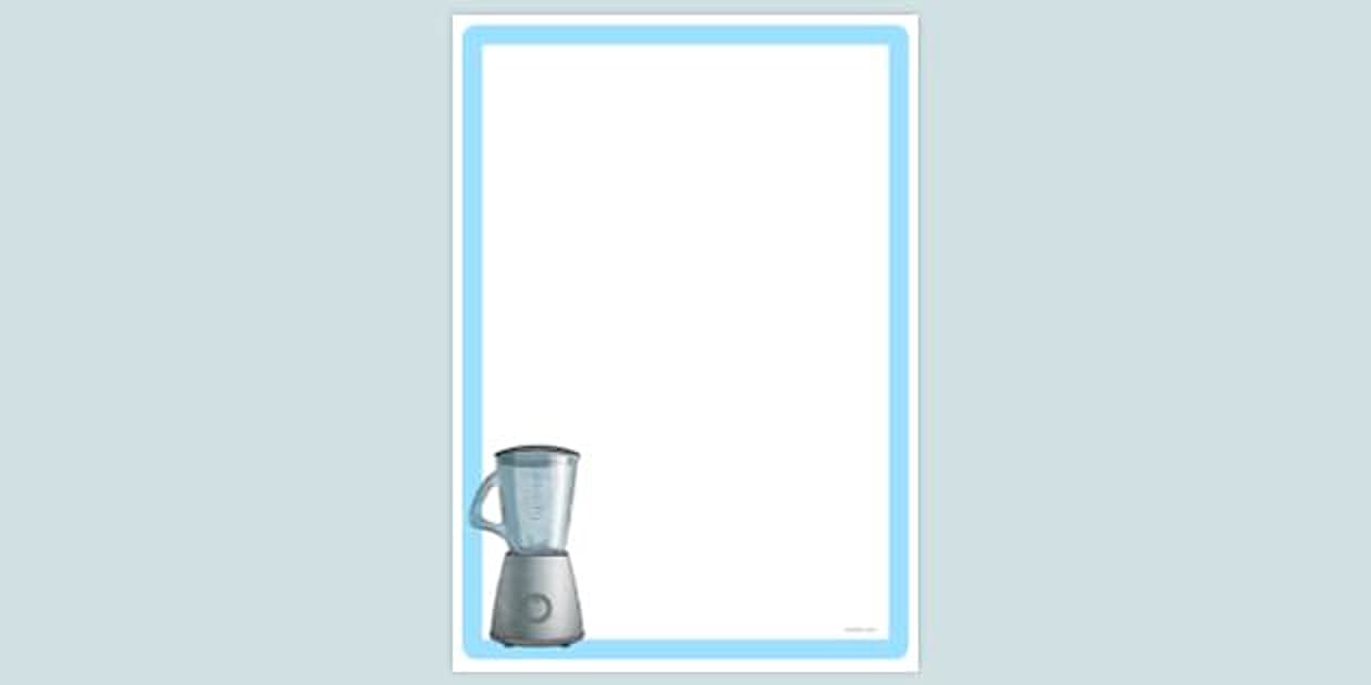 Empty Blender Page Border | Page Borders | Twinkl - Twinkl
