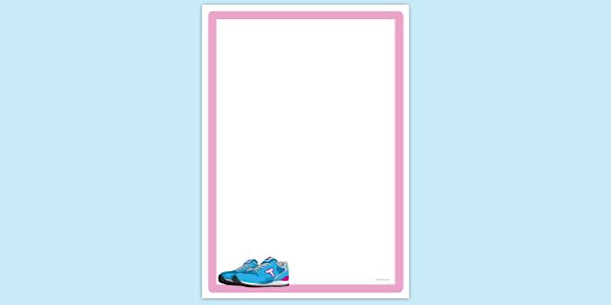 Simple Blank Sneaker Page Border | Twinkl Page Borders