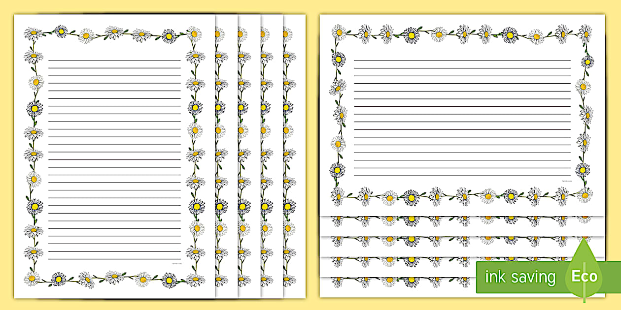Daisy Chain Page Border Pack - Flower Page Border - Twinkl