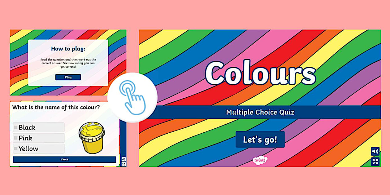 ESL Colours Interactive Multiple Choice Quiz [Kids, A1]