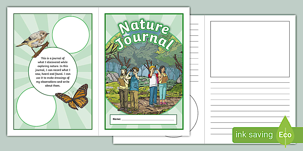 Nature Journal Writing Template (Teacher-Made) - Twinkl