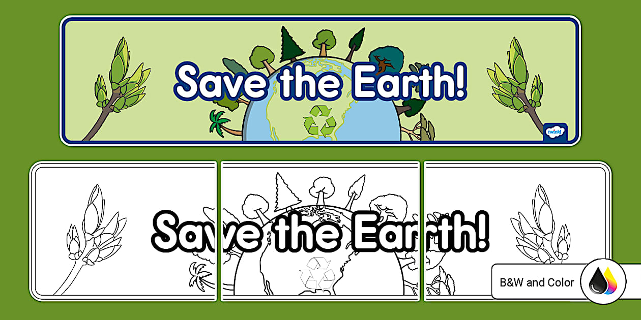 Colorful Earth Day Banner for Bulletin Boards | Twinkl USA