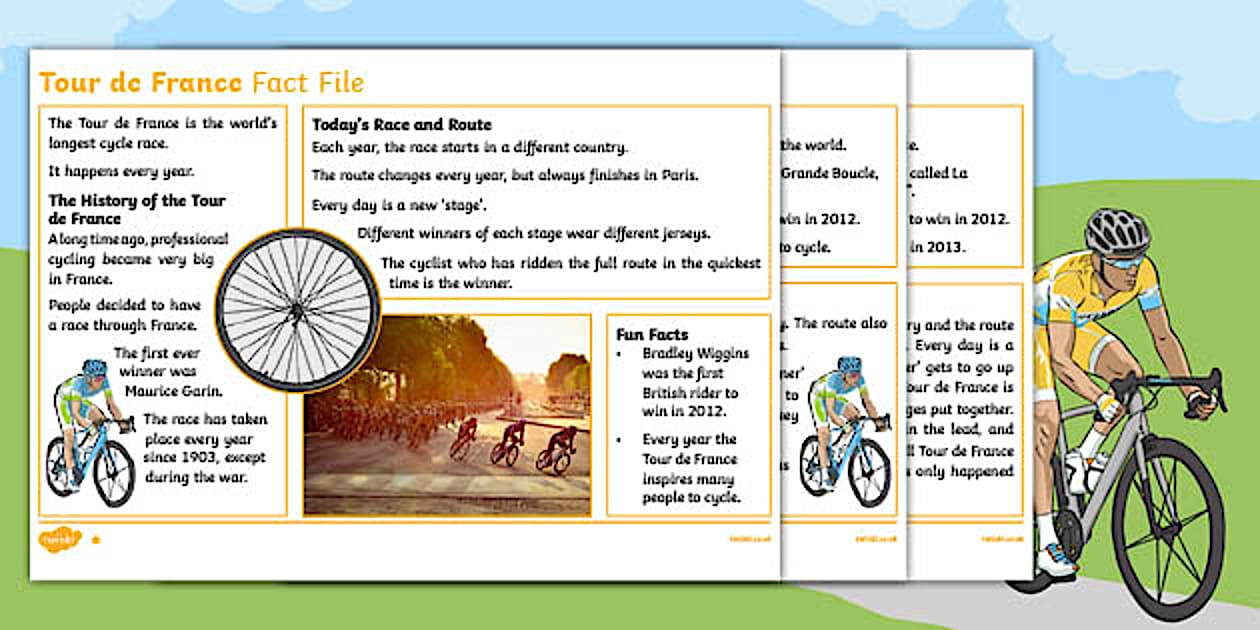 KS1 Tour de France Differentiated Fact File (teacher made)