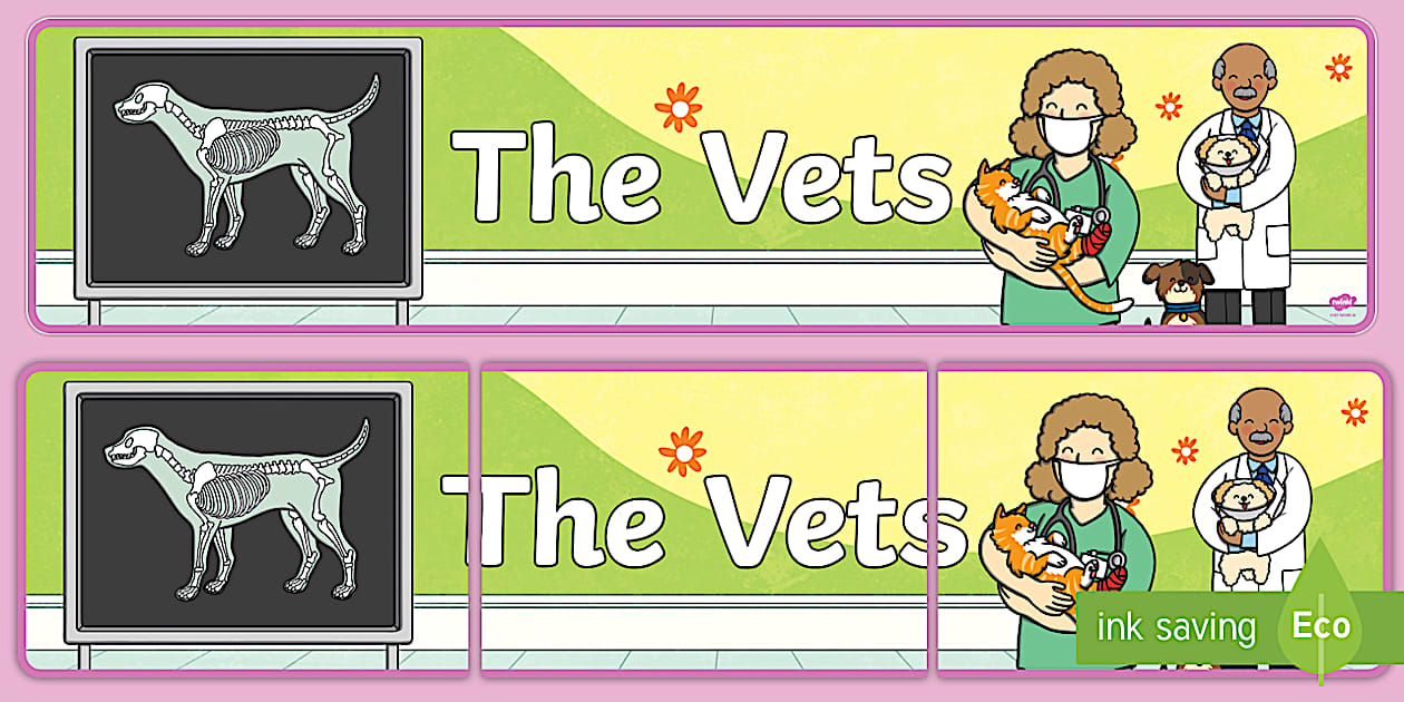 Cursive The Vets Aistear Display Banner (Teacher-Made)