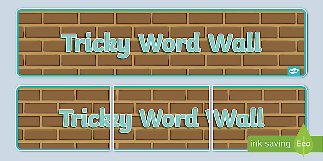 Tricky Word Wall Display Banner (teacher made) - Twinkl