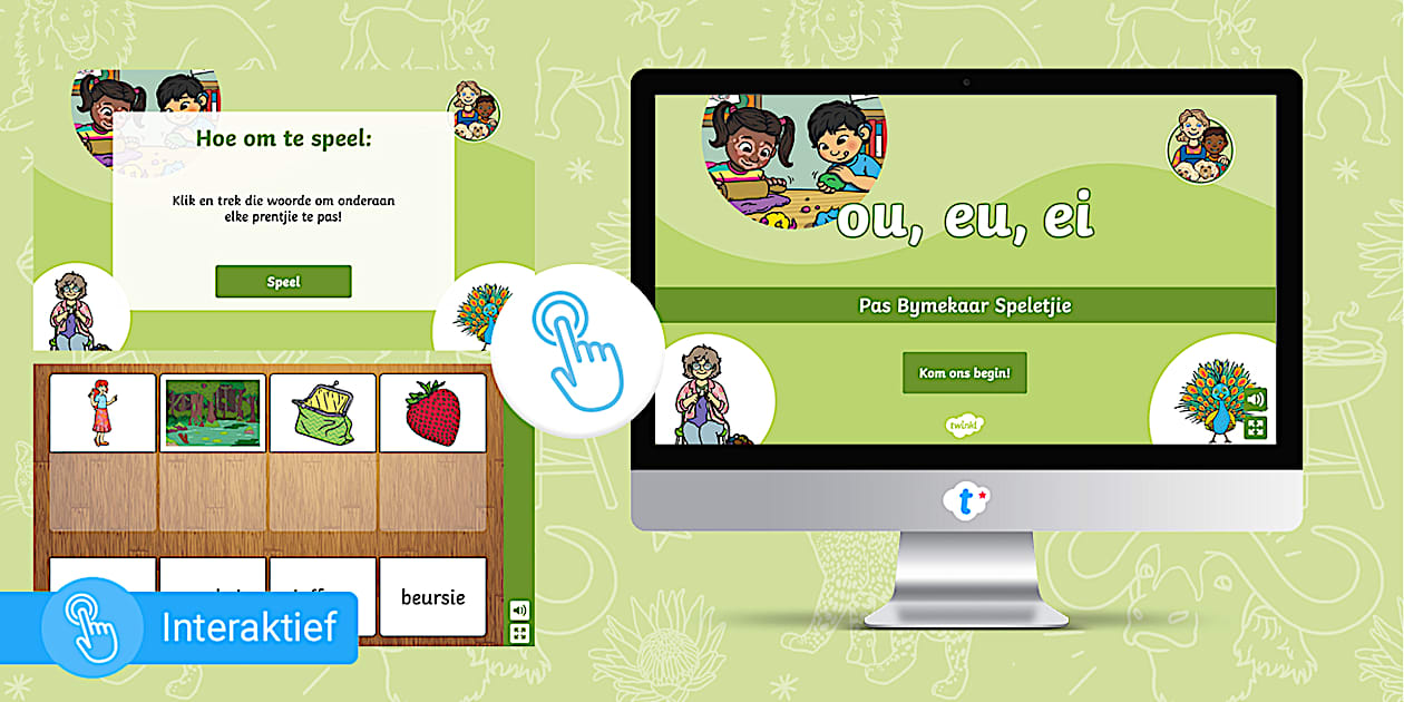 Graad 3 Klanke Interaktiewe Speletjie ou eu ei - Twinkl