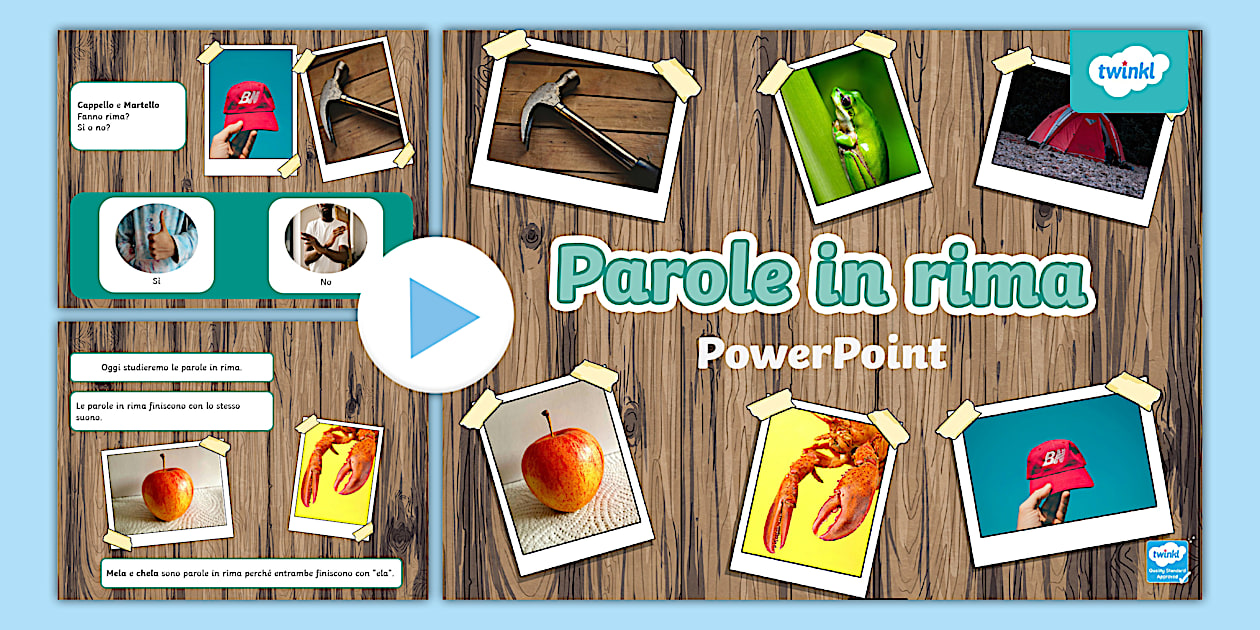 Parole in rima - PowerPoint BES (teacher made) - Twinkl