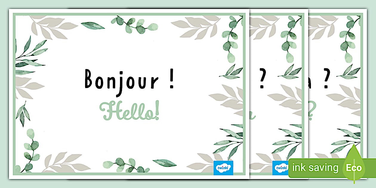 👉 French: Botanical-Themed Basic Phrases Display Posters