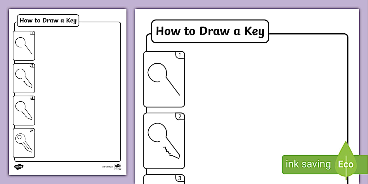 How to Draw a Key | Twinkl | Learn to Draw | Drawing | KS1