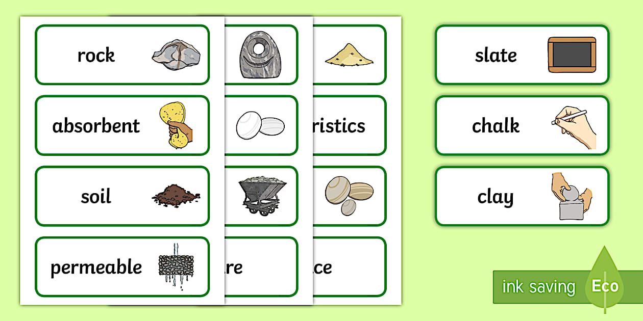 Rocks and Soils Keywords (teacher made) - Twinkl