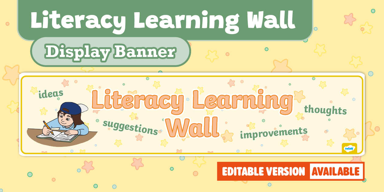 👉 Literacy Learning Wall Display Banner