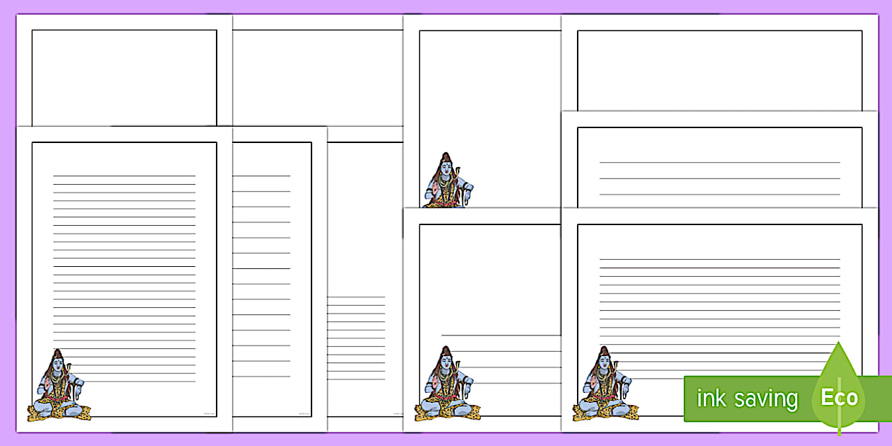 Black and White Shivaratri Themed Page Border Pack - Twinkl