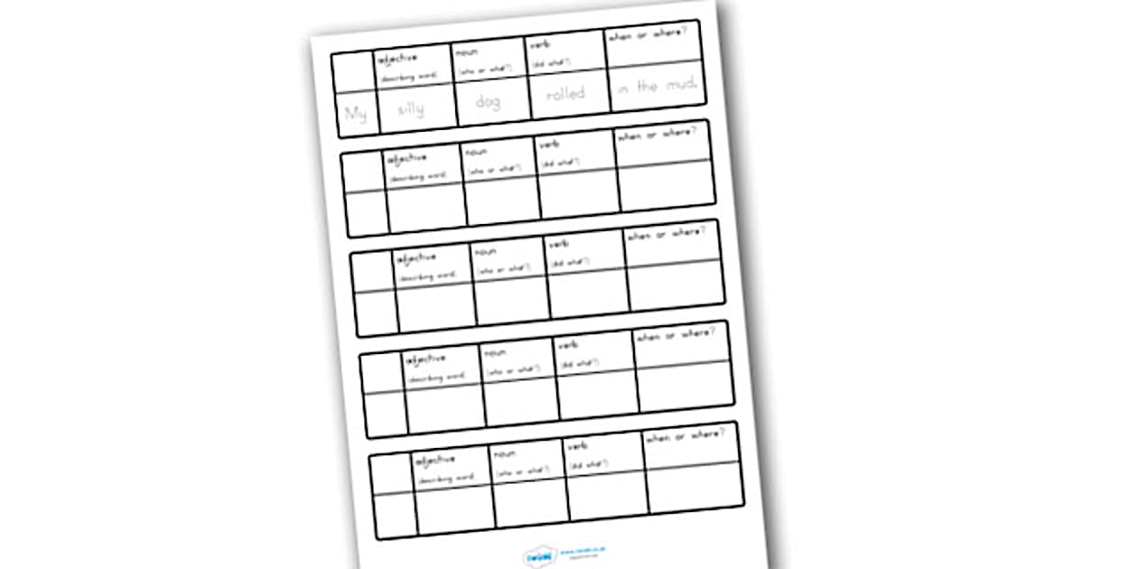 Describing Sentences Activity (teacher made) - Twinkl