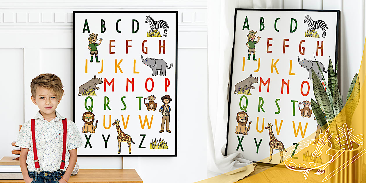 Alphabet Safari-Themed Poster | Twinkl Art Gallery - Twinkl