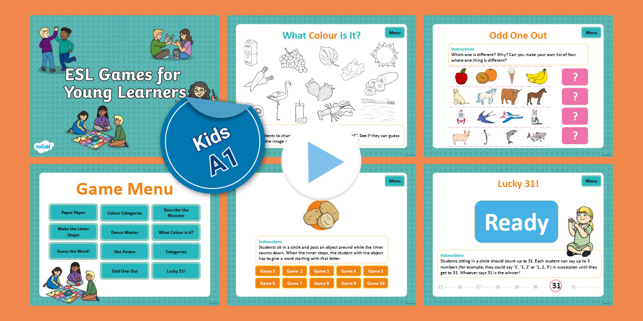 FREE! - 11 Easy ESL Games for Beginners - ESL Teaching Resources