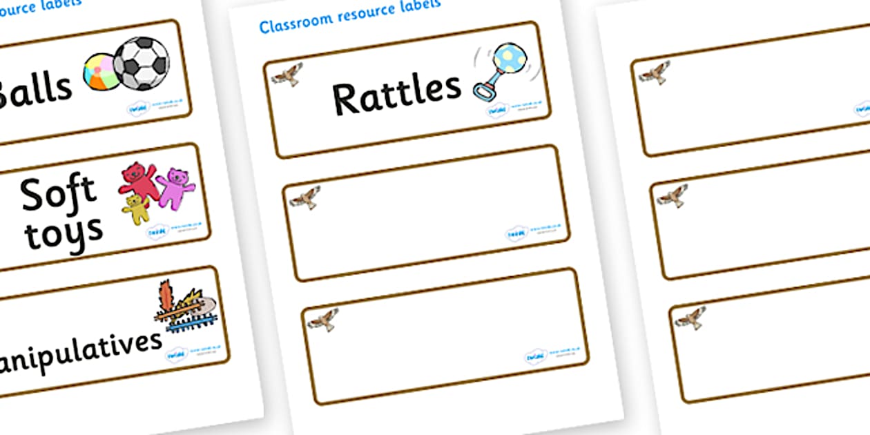 Red Kite Themed Editable Additional Resource Labels - Twinkl