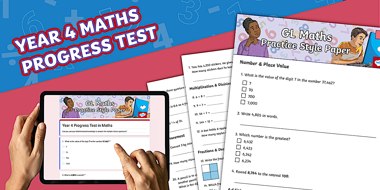 Year 4 Progress Test in Maths