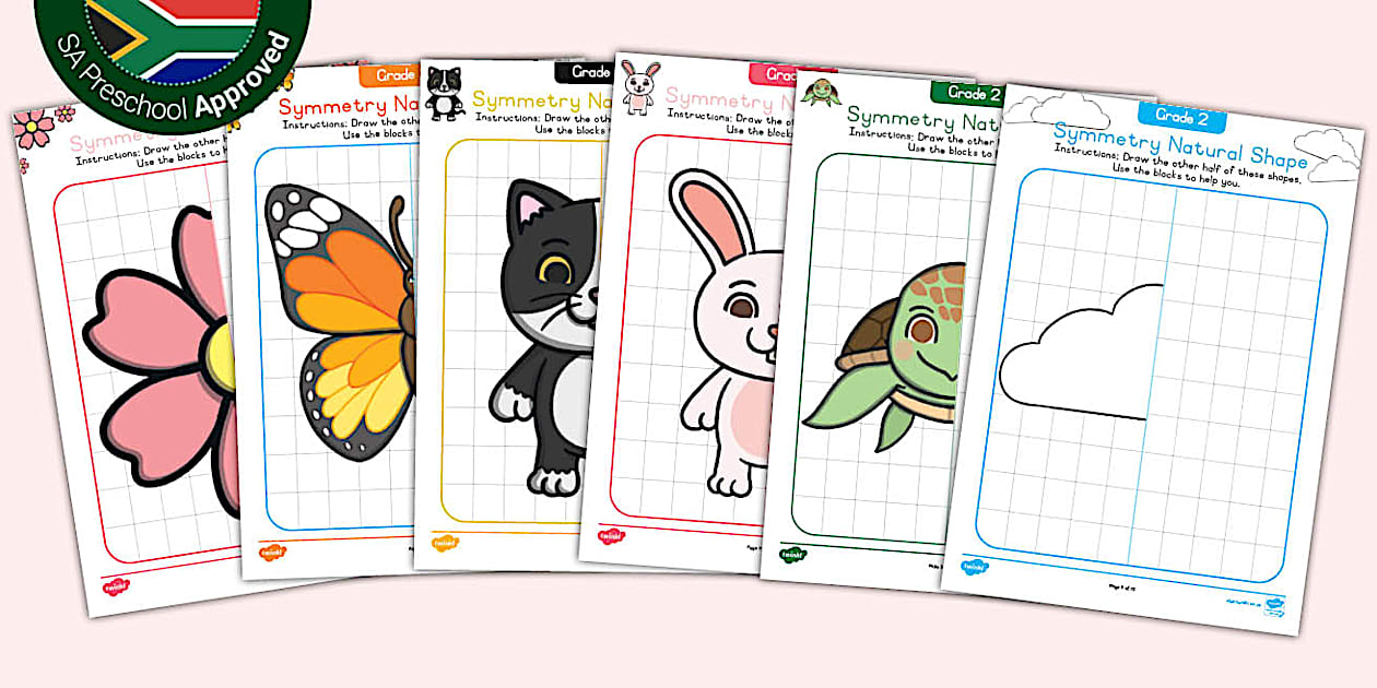 Symmetry Natural Shapes (teacher made) - Twinkl