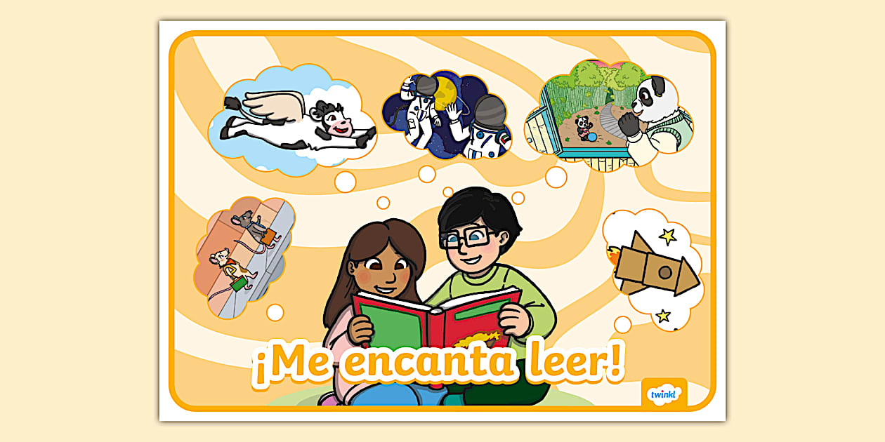 Afiche: ¡Me encanta leer! | Recursos Educativos Twinkl