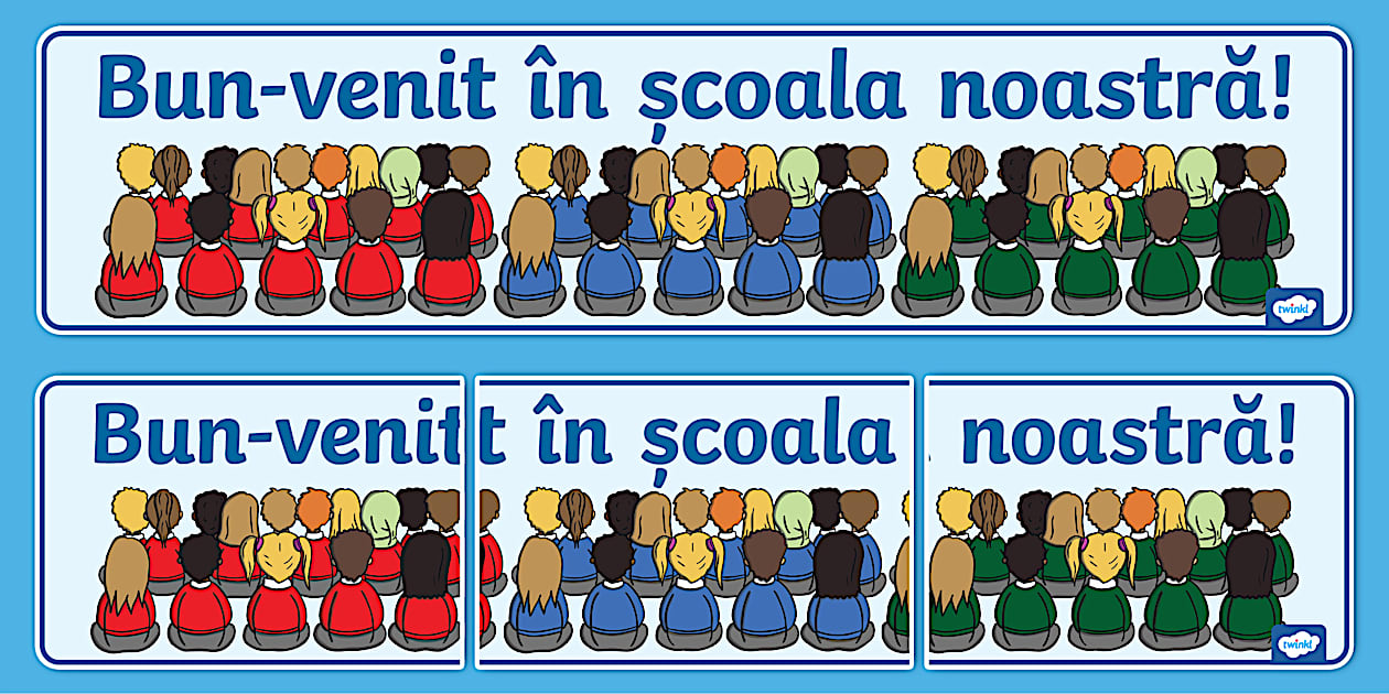 Bun-venit la școală! Banner | Resurse Twinkl România