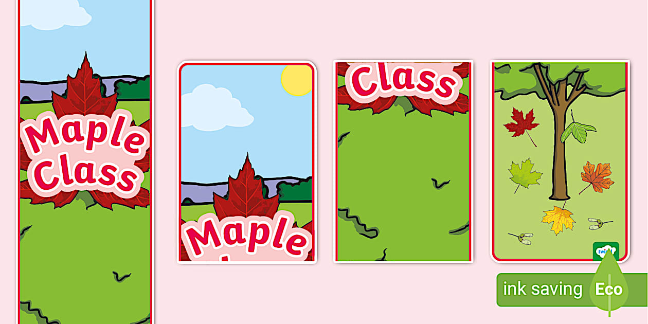 Maple Class Vertical Display Banner (Teacher-Made) - Twinkl