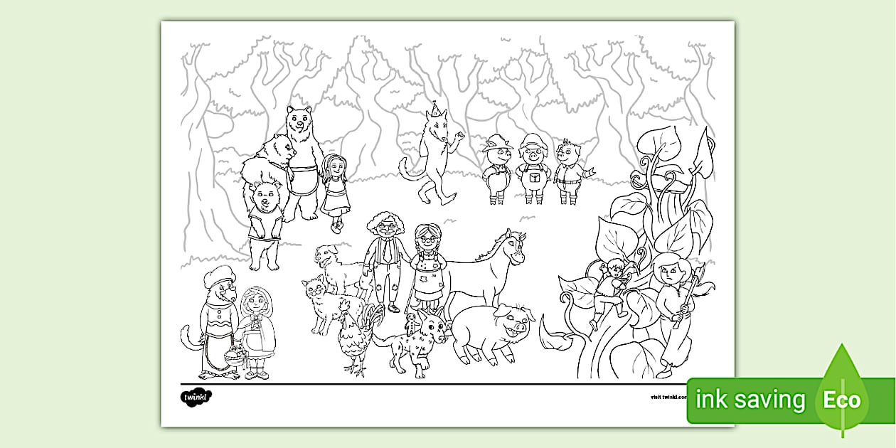 Traditional Tales Colouring Page - Twinkl