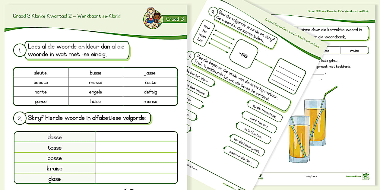 Graad 3 Klanke - Werkkaart -se (teacher made) - Twinkl