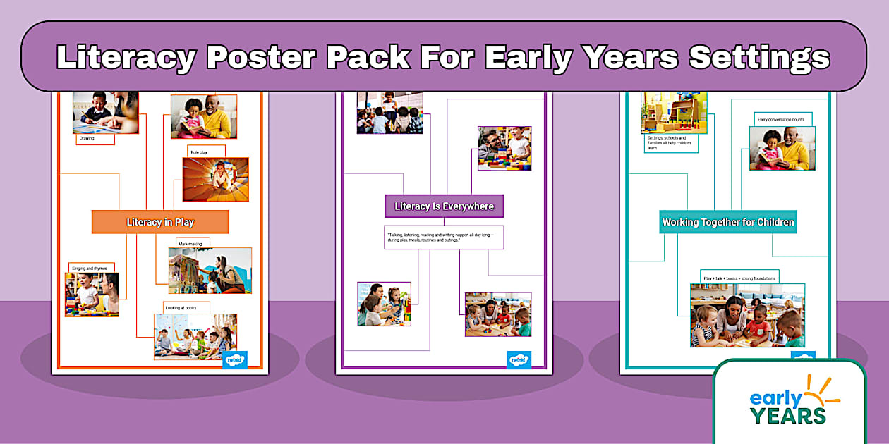 Literacy Poster Pack For Early Years Settings