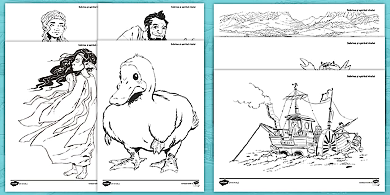 Sabrina și spiritul râului - Pagini de colorat - Twinkl