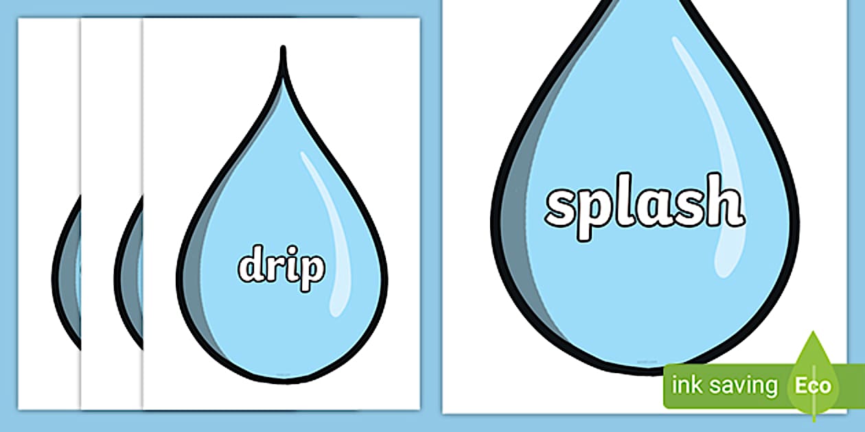 👉 Water Area Words on Droplets (teacher made) - Twinkl