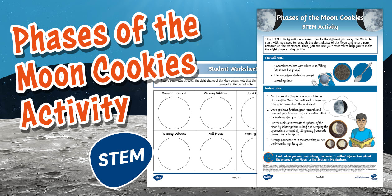 Phases of the Moon Cookies STEM Activity