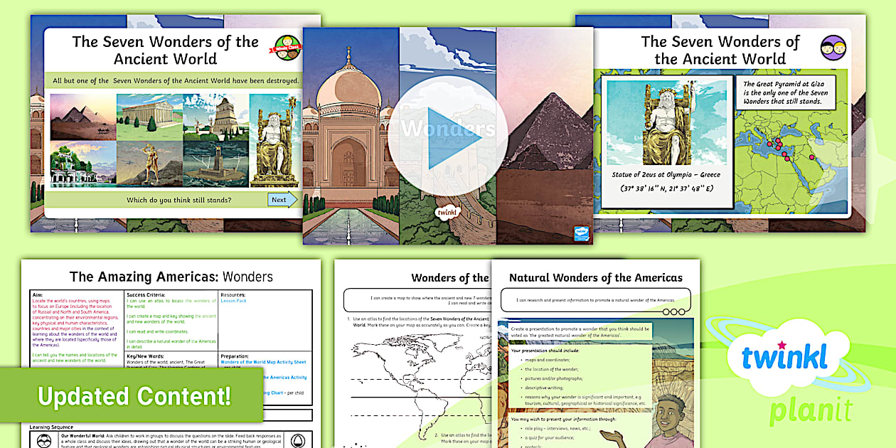 Wonders of the World Lesson Plan 6 - Year 6 Geography