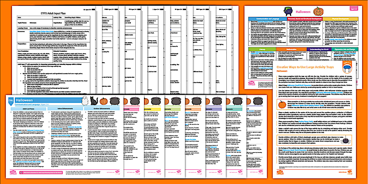 EYFS Ages 3-4 Halloween Bumper Planning Pack (teacher made)