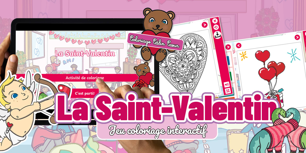 * NEW * Jeu coloriage interactif : La Saint-Valentin