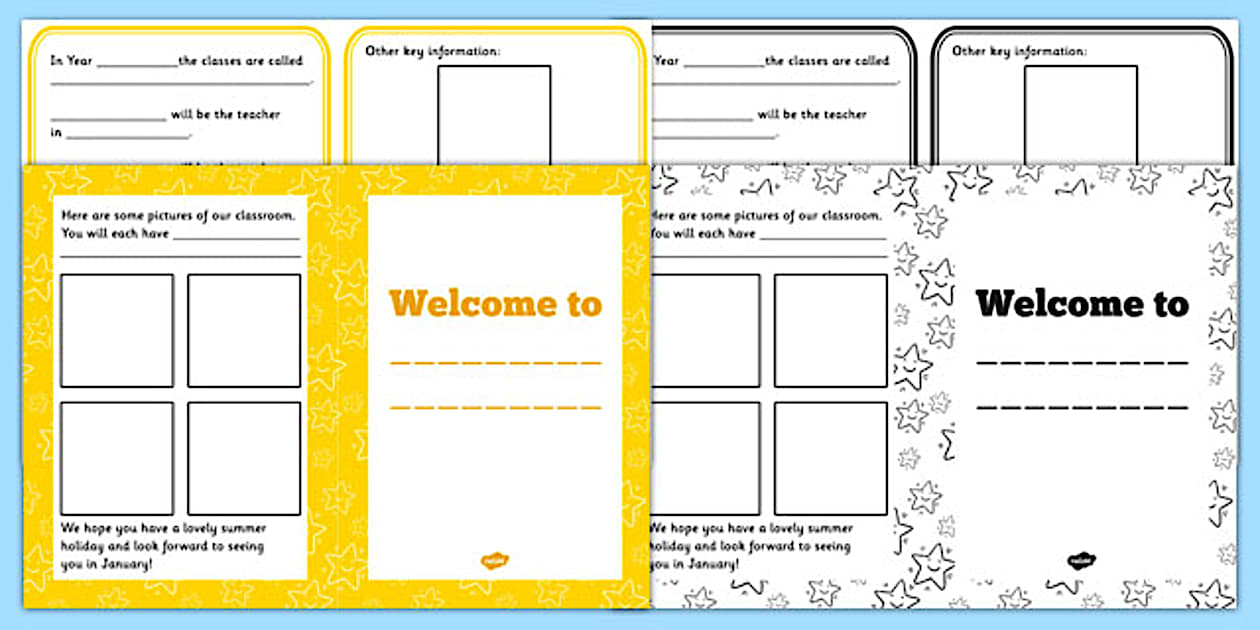 Welcome Booklet for Children (teacher made) - Twinkl