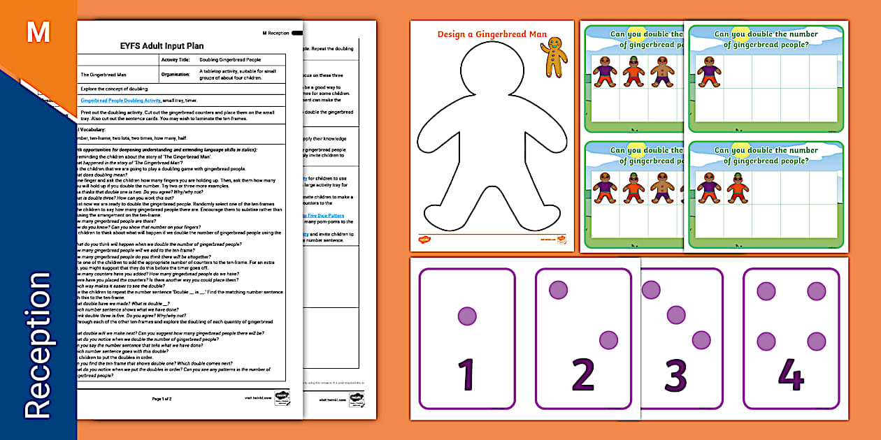 EYFS Gingerbread Man Doubling Gingerbread People Planning