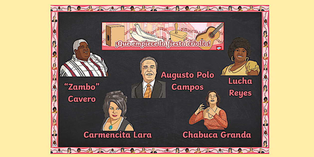 Mural de los músicos criollos del Perú | Recursos Twinkl